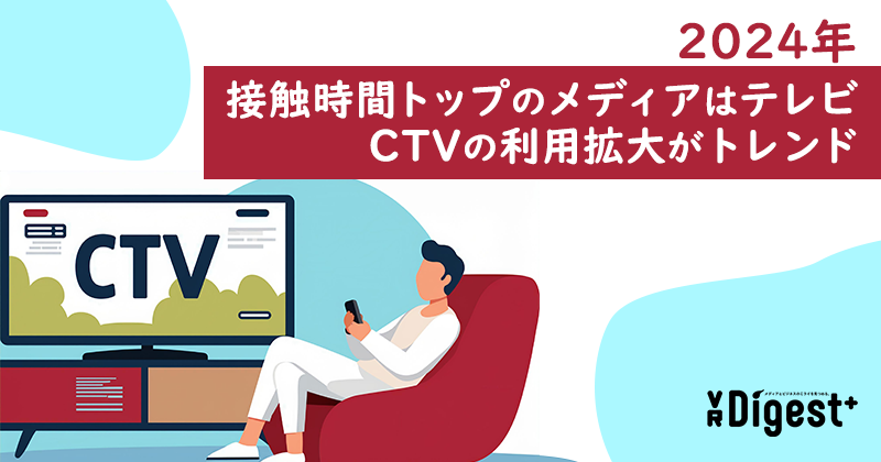 【2024年】接触時間トップのメディアはテレビ、CTVの利用拡大がトレンド｜VR Digest plus メディアとビジネスのミライを見つめる。 | ビデオリサーチ